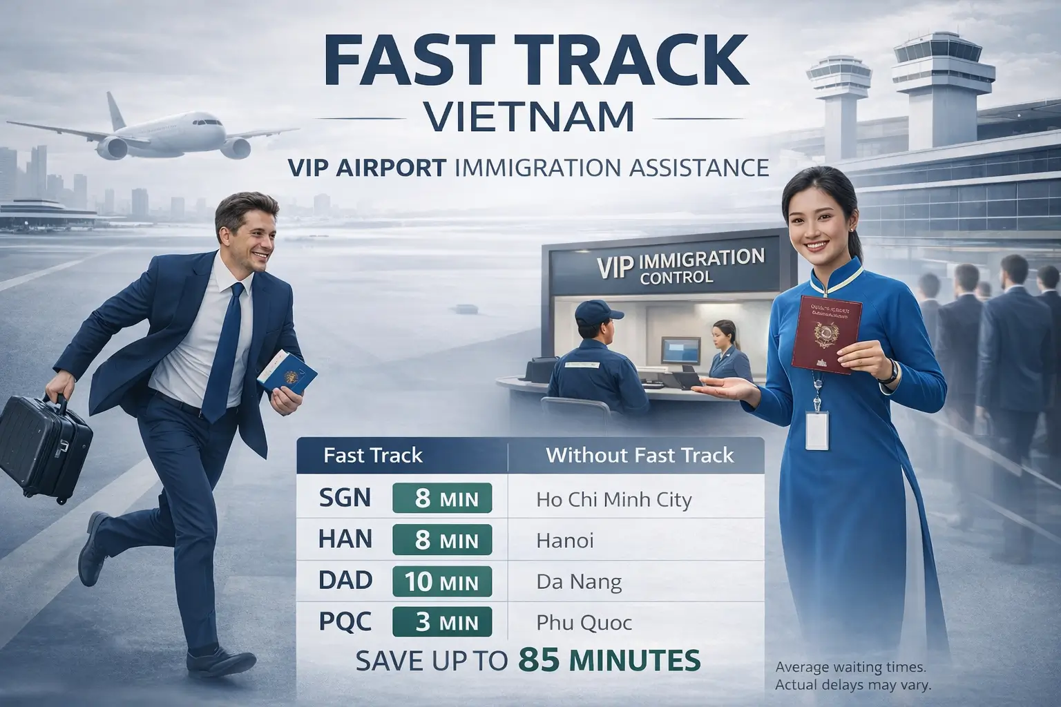 VIP Vietnam 🇻🇳 Airport Fast Track | Skip Lines in 5–15 Min